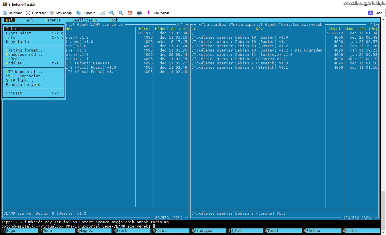 Midnight Commander (mc) | Linux portal