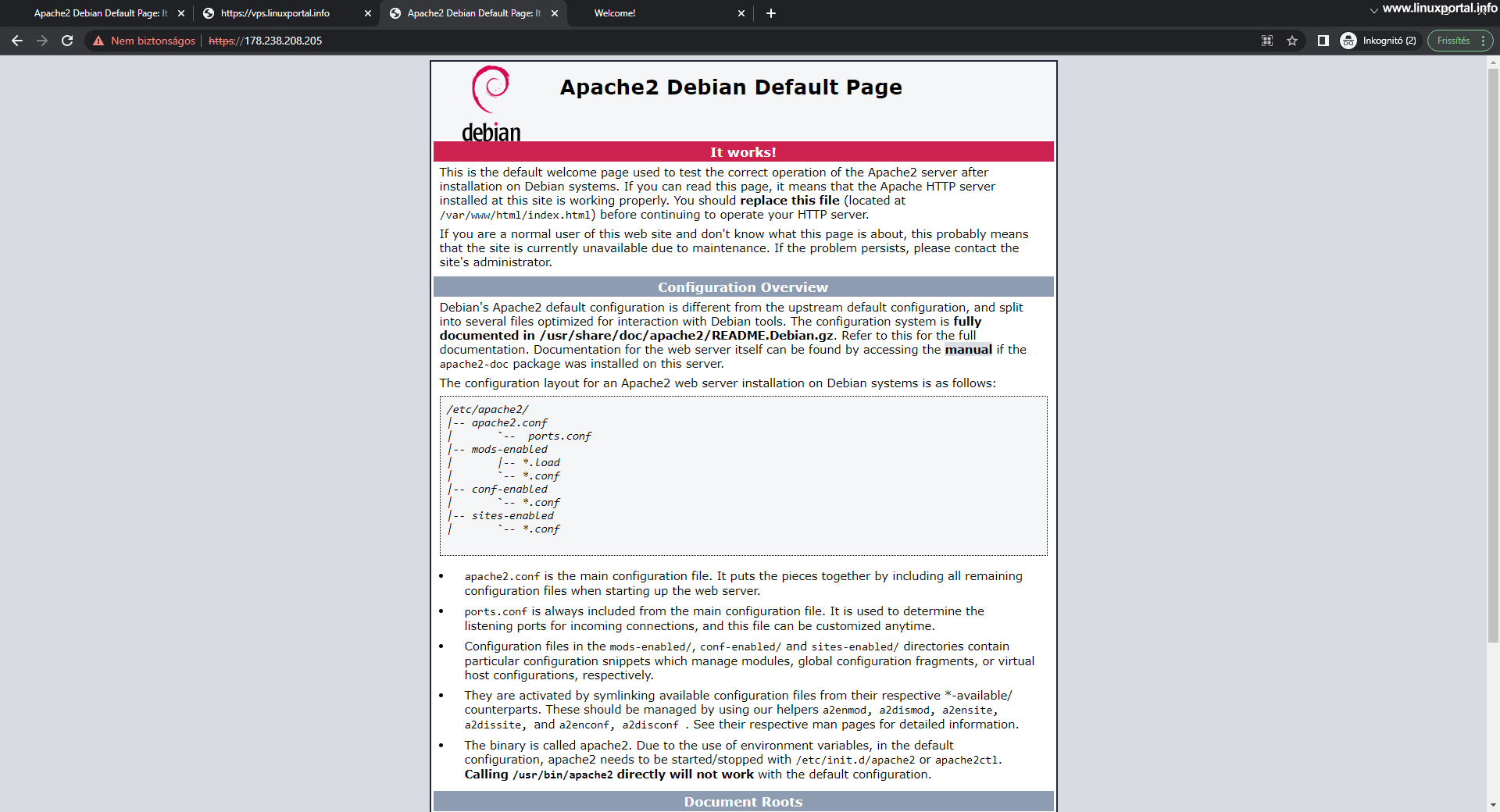 How To Set The Default Web Page On Our Ispconfig Server So That The Apache2 Debian Default Page